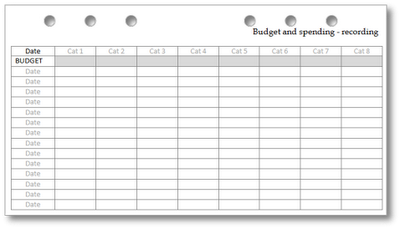 My Life All in One Place: Budget pages for your Filofax for free download