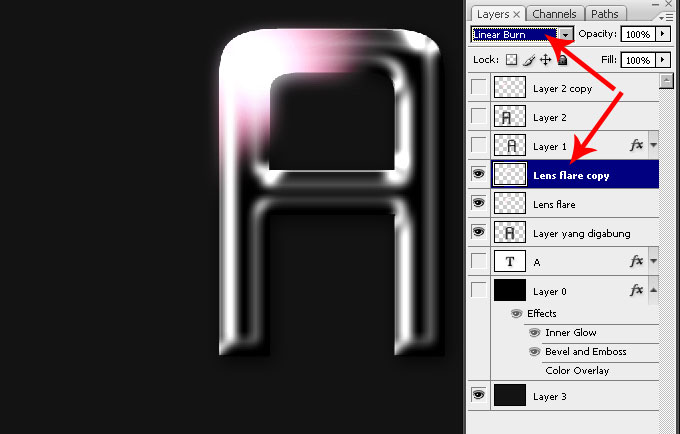Membuat Efek Tulisan menyala | Lapakdata