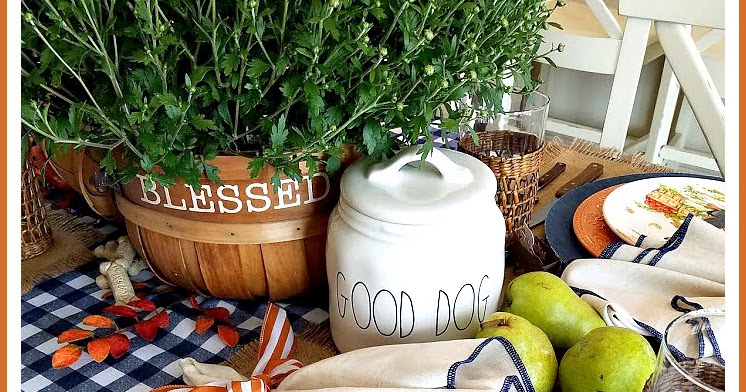 Dog Days of Fall - A Fun Fall Table - Corner of Plaid and Paisley