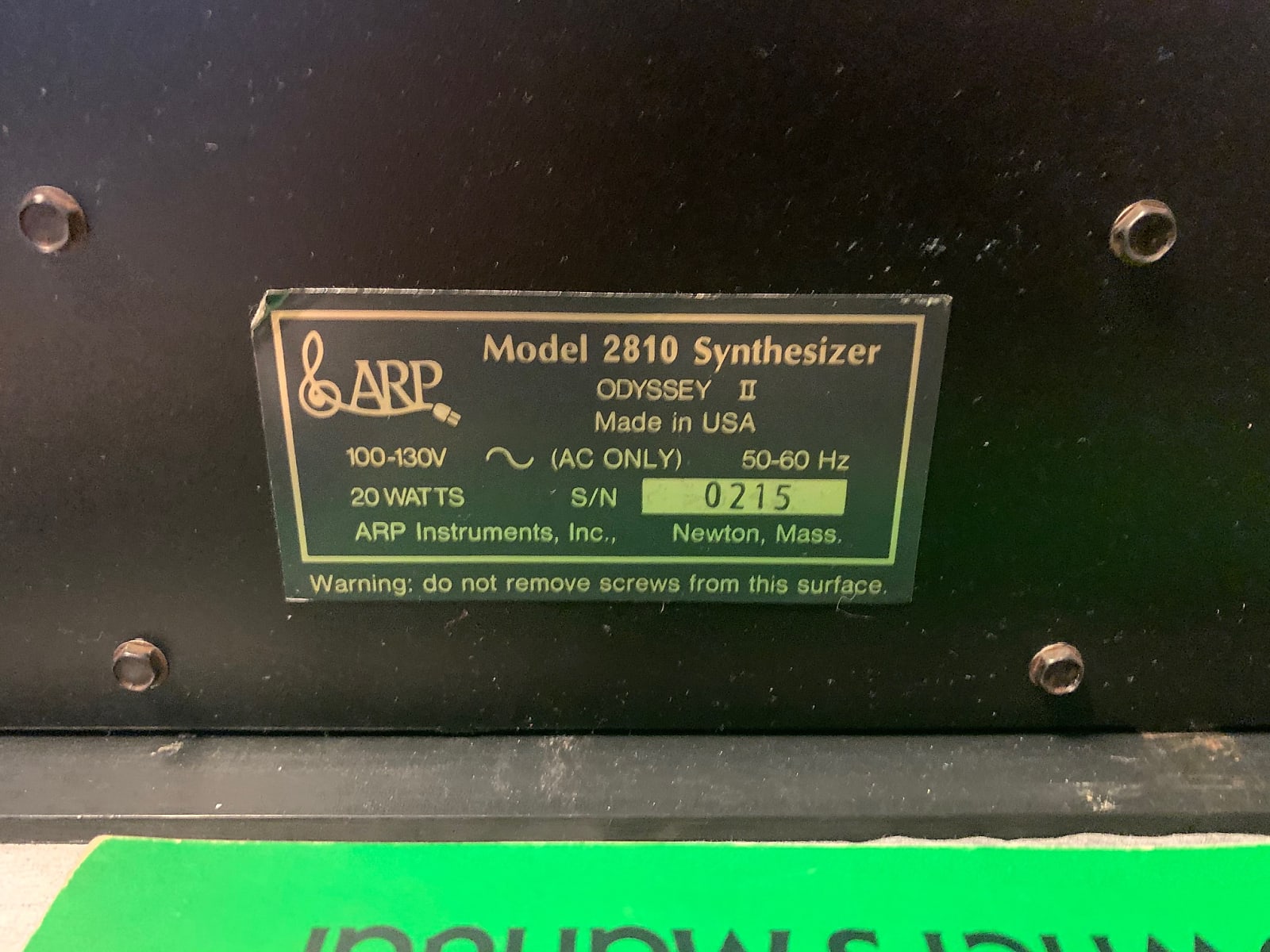 MATRIXSYNTH: Restored Vintage ARP Odyssey MKII 2810 Analog Synth, 4035 ...