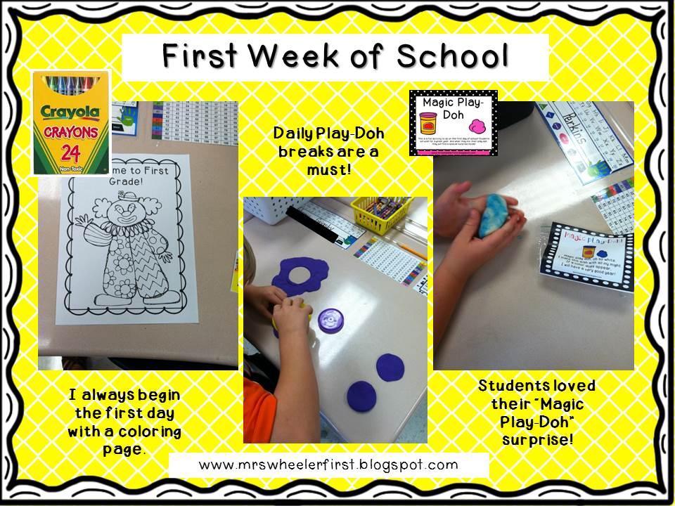 Mrs. Wheeler's First Grade Tidbits: First Week in Photos