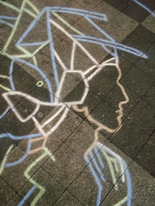 Chalk Visions: Prismatic Maya-Egyptian Priestess