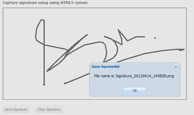 Capture Signature Using Html5 Canvas Use For Ipad Iphone Android