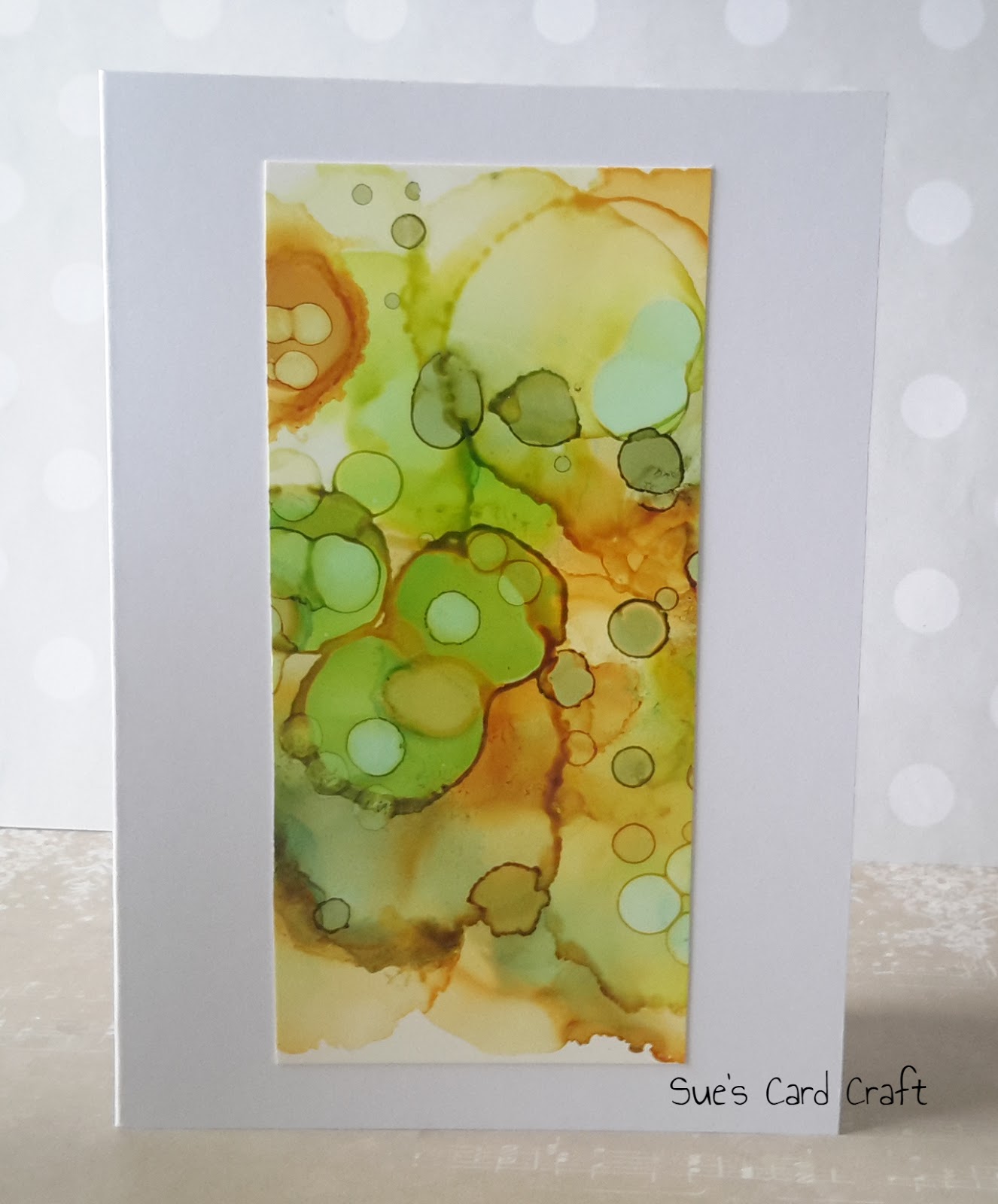 Sue's Card Craft: Alcohol ink cards