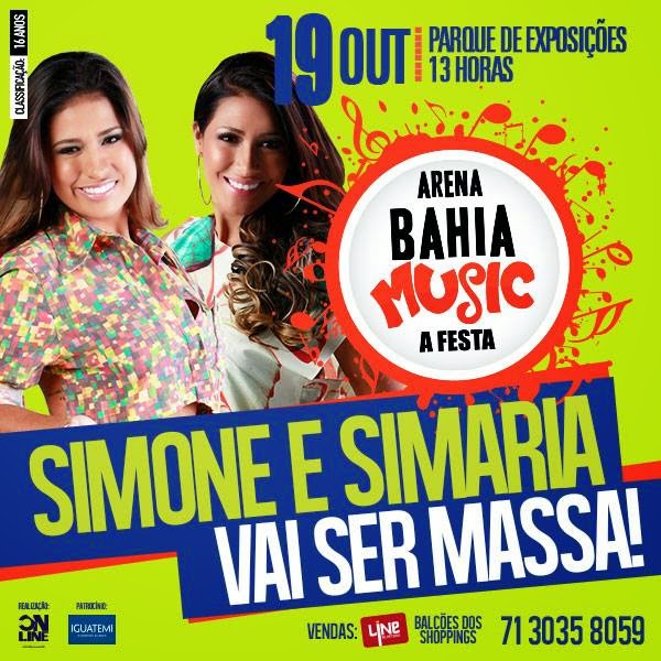 Simone e Samaria se apresentam no Arena Bahia Music 2014 O Melhor ...