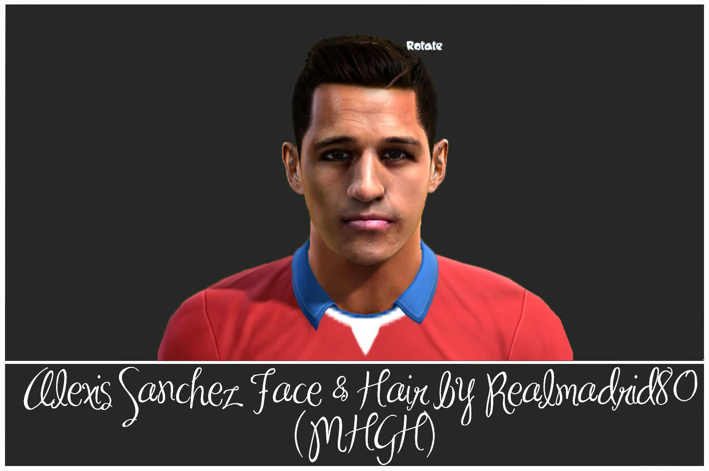PES PASION: PES 2013 Alexis Sanchez Face & Hair by Realmadrid80 (MHGH)