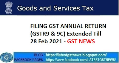 FILING GST ANNUAL RETURN (GSTR9 & 9C) Extended Till 28 Feb 2021 - GST ...