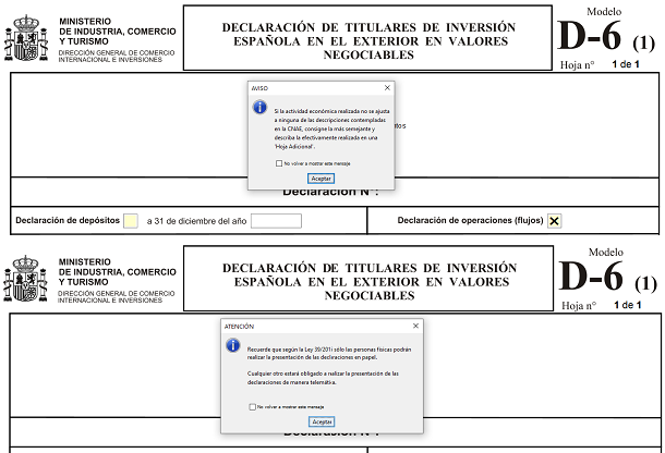 Modelo D6. Cómo presentarlo 2021