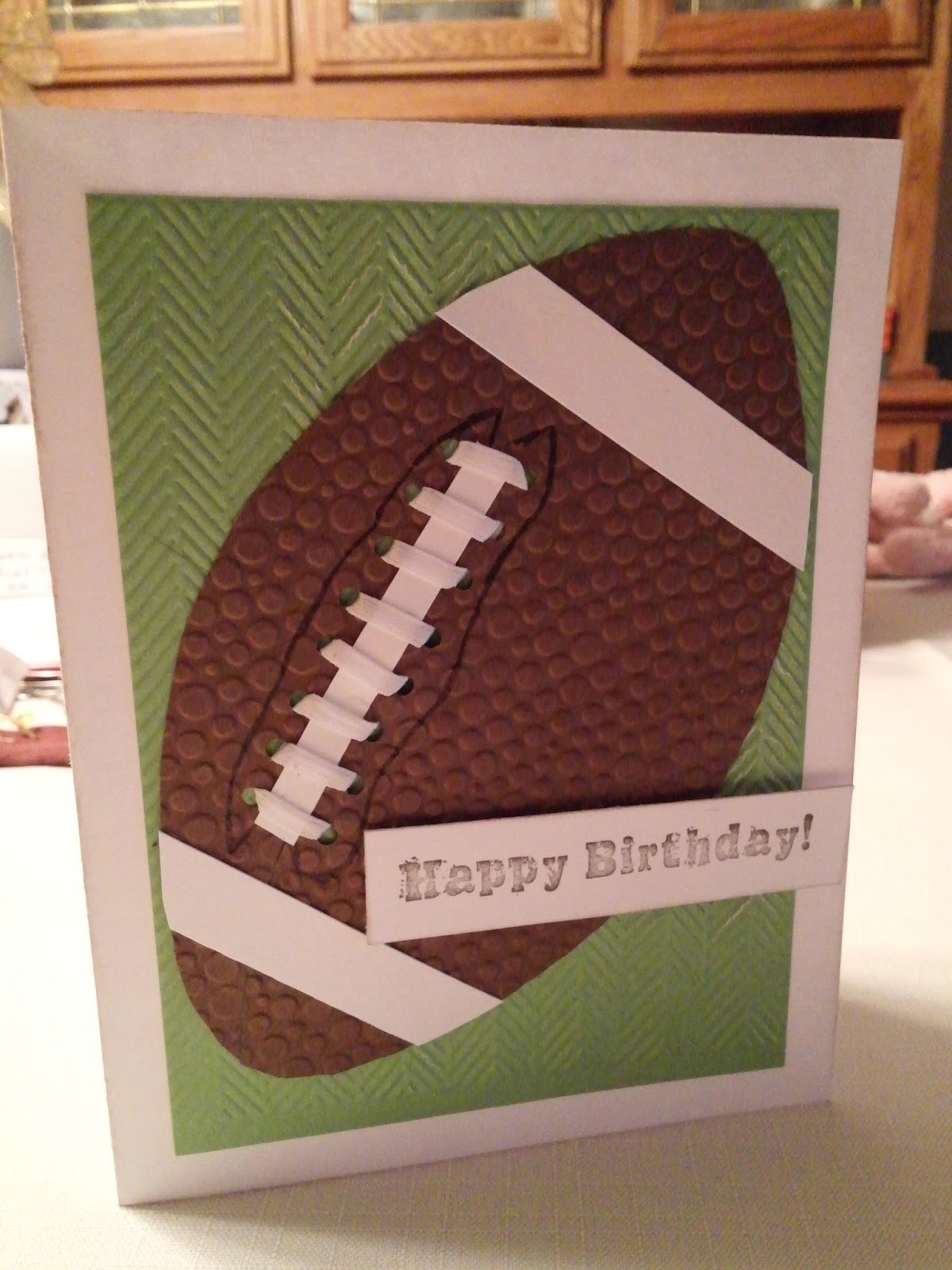 Sheryl's Crafting Corner: Textured football card