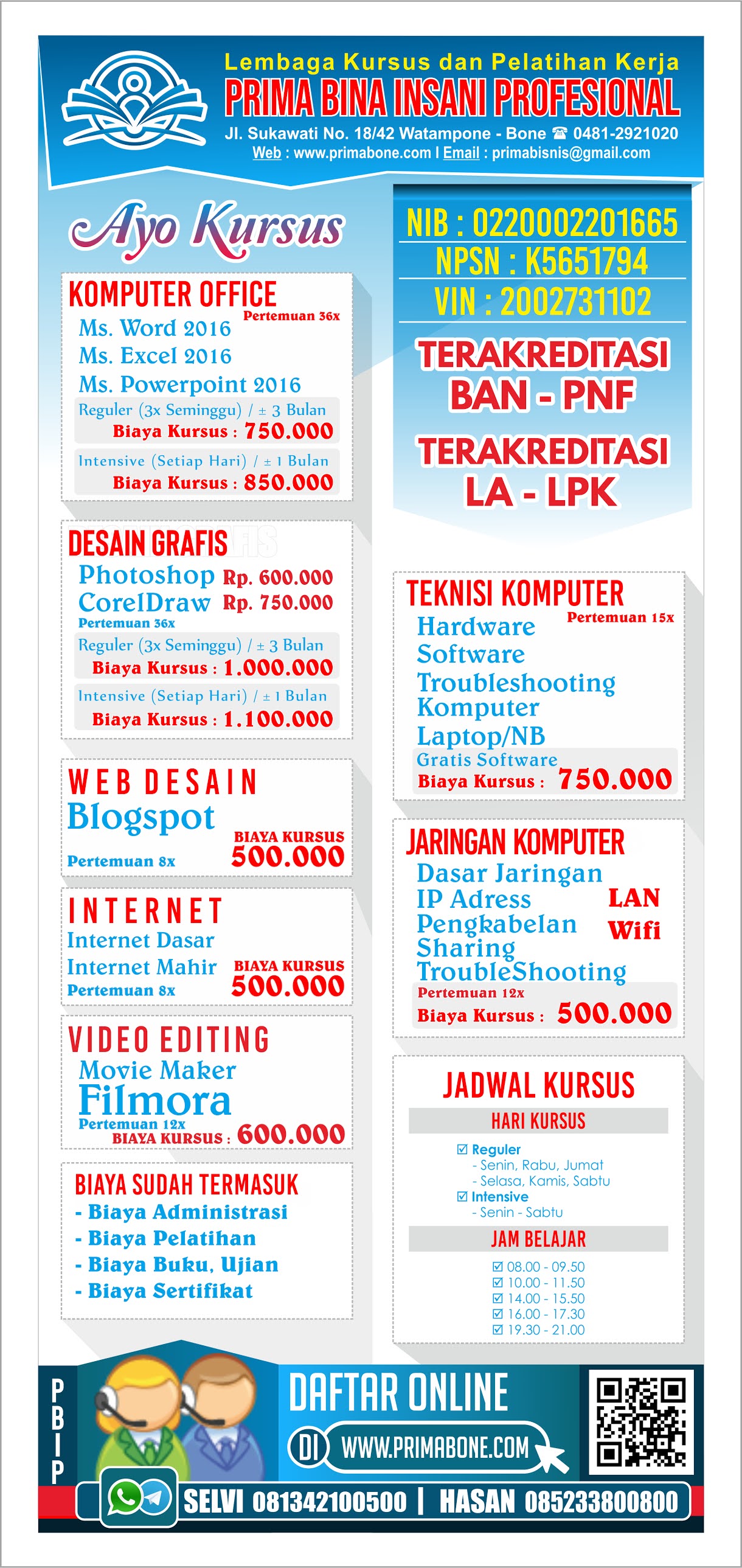 Spesifik Tabel Brosur Komputer - Riset