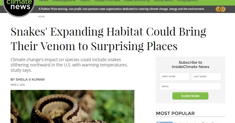 Lo más nuevo del lab ! : Serpientes que están incrementando su hábitat ...