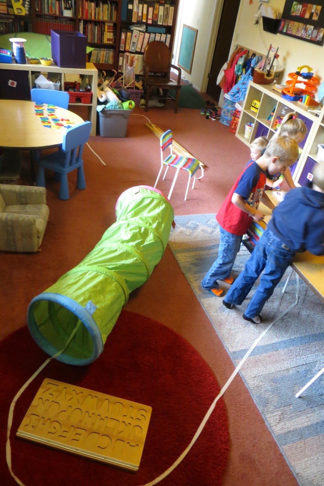 Ms. Sara's Preschool Blog: Learning Station - Obstacle Course Abc's
