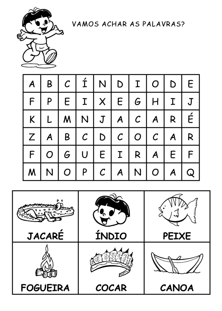 Cantinho da Professora Mônica: Dia do Índio - Com a Turma da Mônica