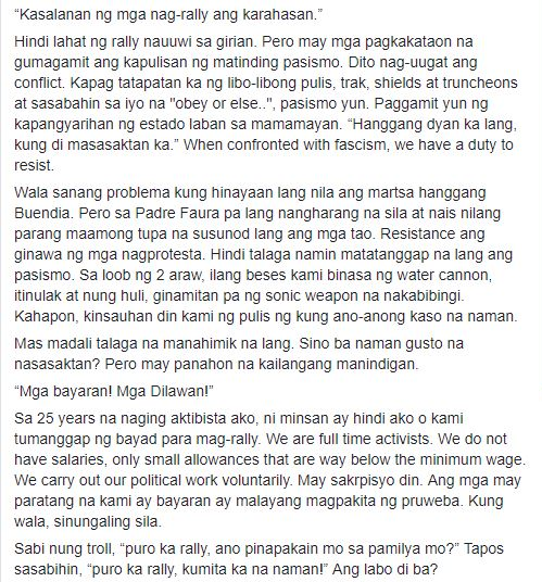 “Professional rallyist” Renato Reyes dumepensa sa mga online bashers...