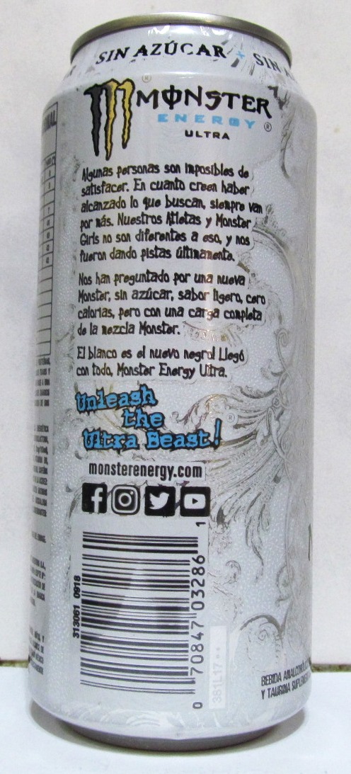 LATAS Y BOTELLAS COLECCIÓN: LATA MONSTER ENERGY ULTRA - SIN AZÚCAR ...