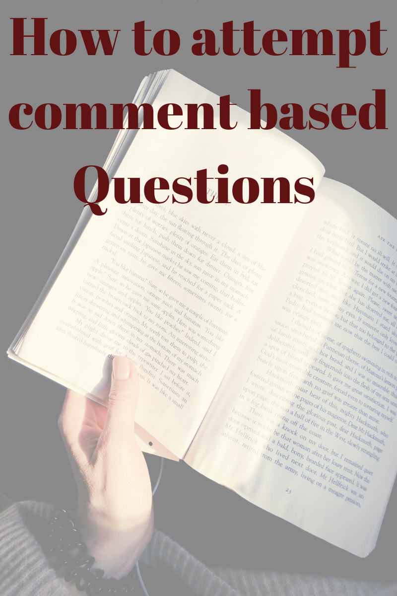 HOW TO ANSWER COMMENT BASED QUESTION? - THE KNOWLEDGE TREE