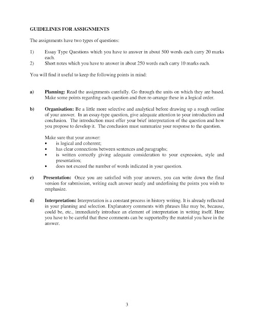 Learning Made Easy: IGNOU - Assignment Question Paper M.A. (History ...