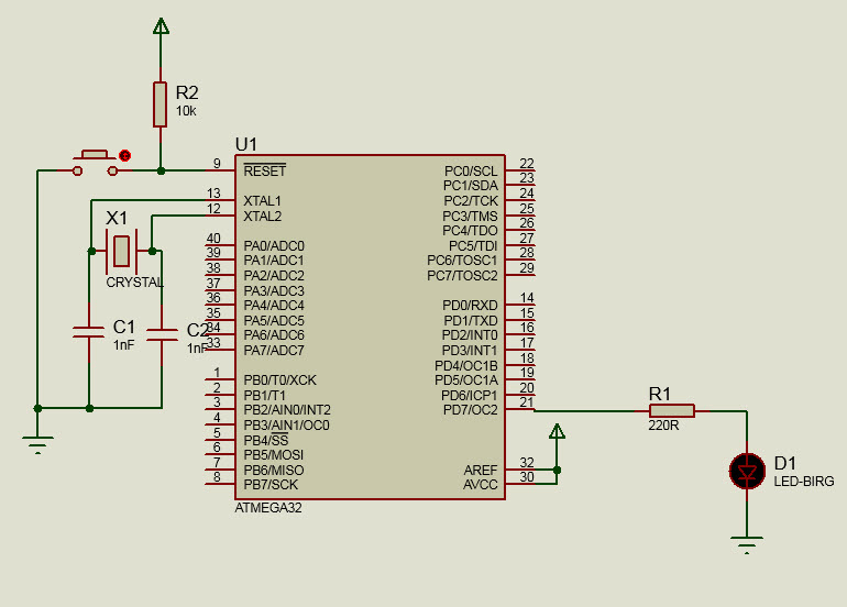 Led Blink Using Atmega32a Ee Diary