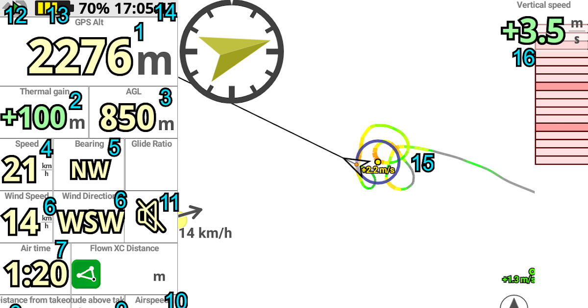 Android Paragliding Instrumentation: XCTrack Configuration