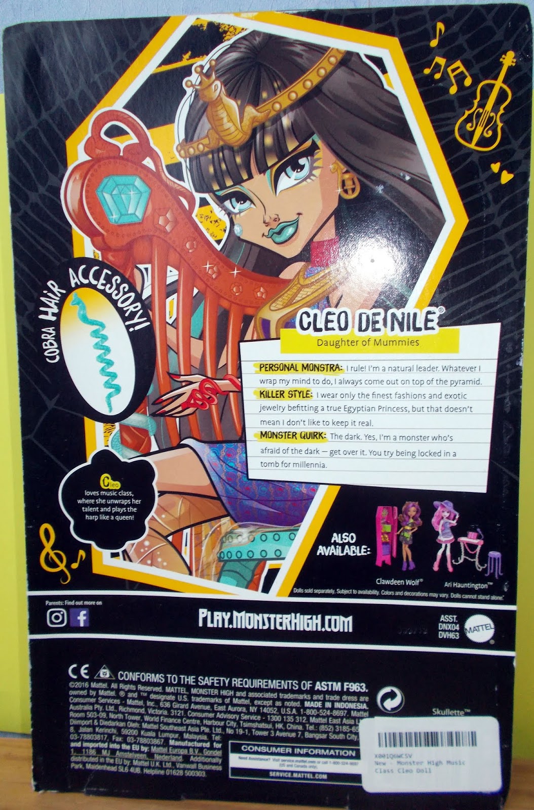 Calaminthes Clawdeen & Fashiondoll Friends: REVIEW: Music Class Cleo deNile