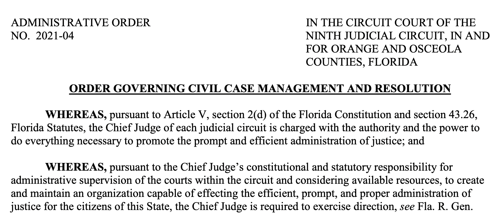 Orlando Mediator: Active Case Management Comes to FL 9th Circuit
