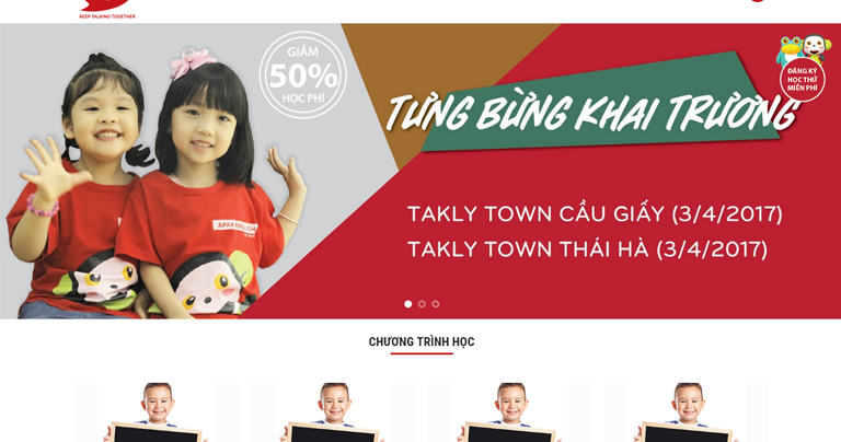 Template blogspot landing page trung tâm tiếng Anh