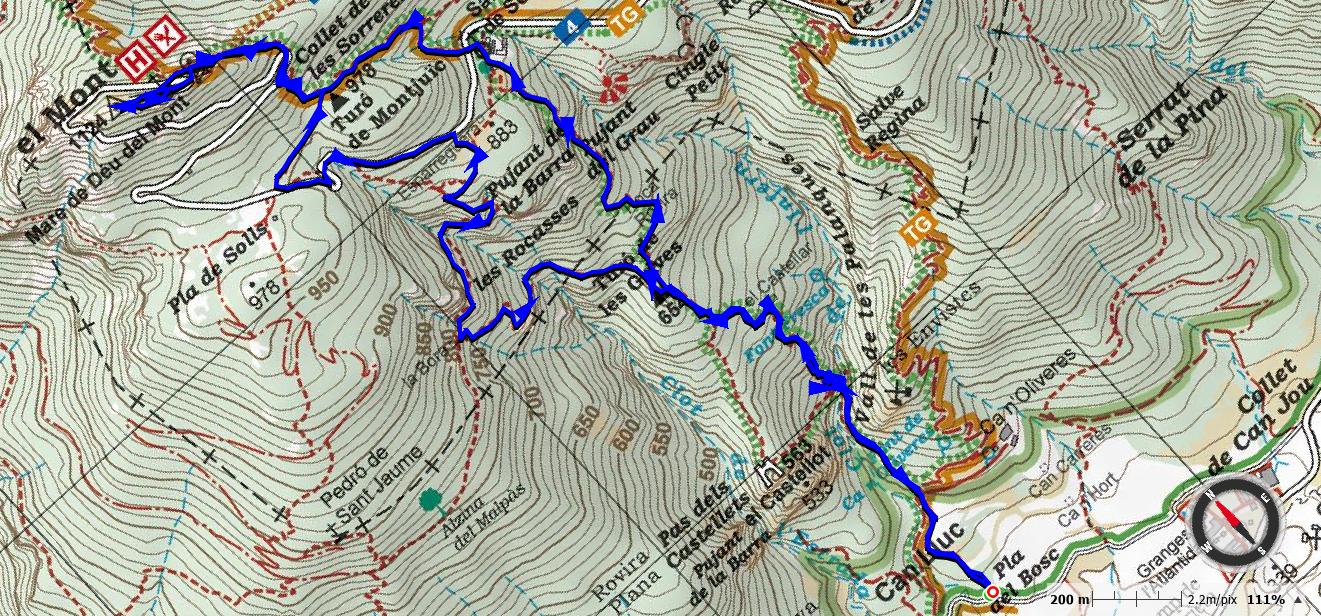 El racó de Milio: BON PAS.- Volta pel Mont, des del Pla del Bosc