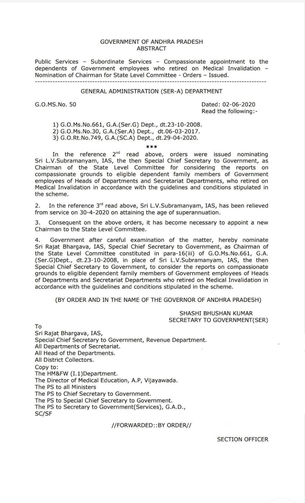 Compassionate appointment to the dependents of Government employees who ...