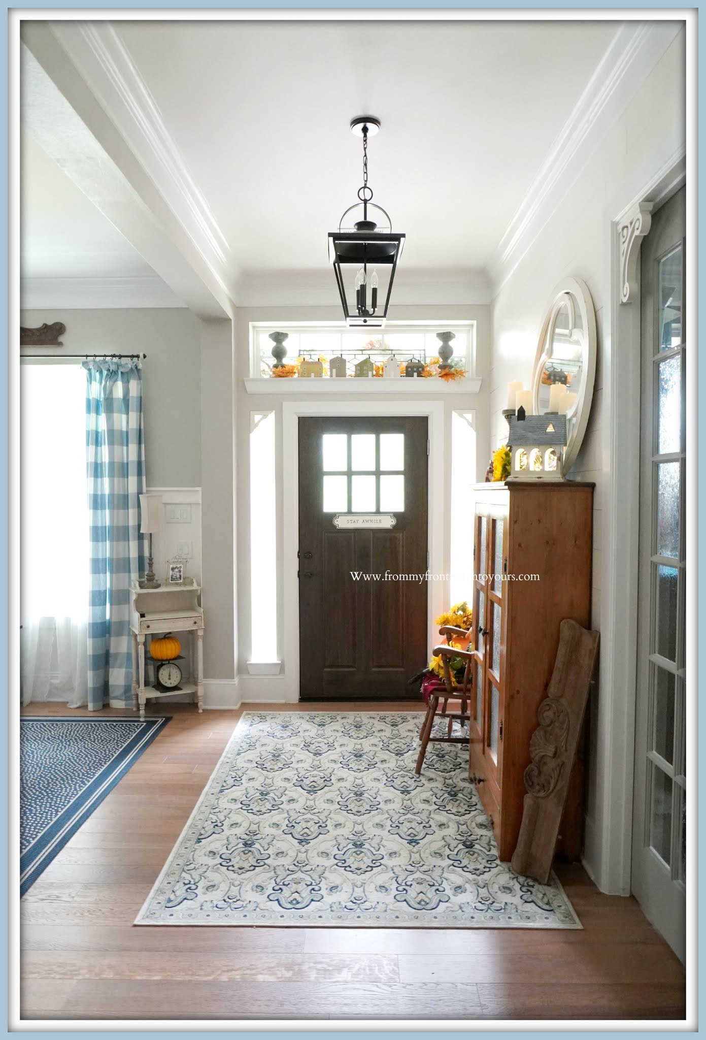From My Front Porch To Yours: Farmhouse Cottage Style Fall Foyer