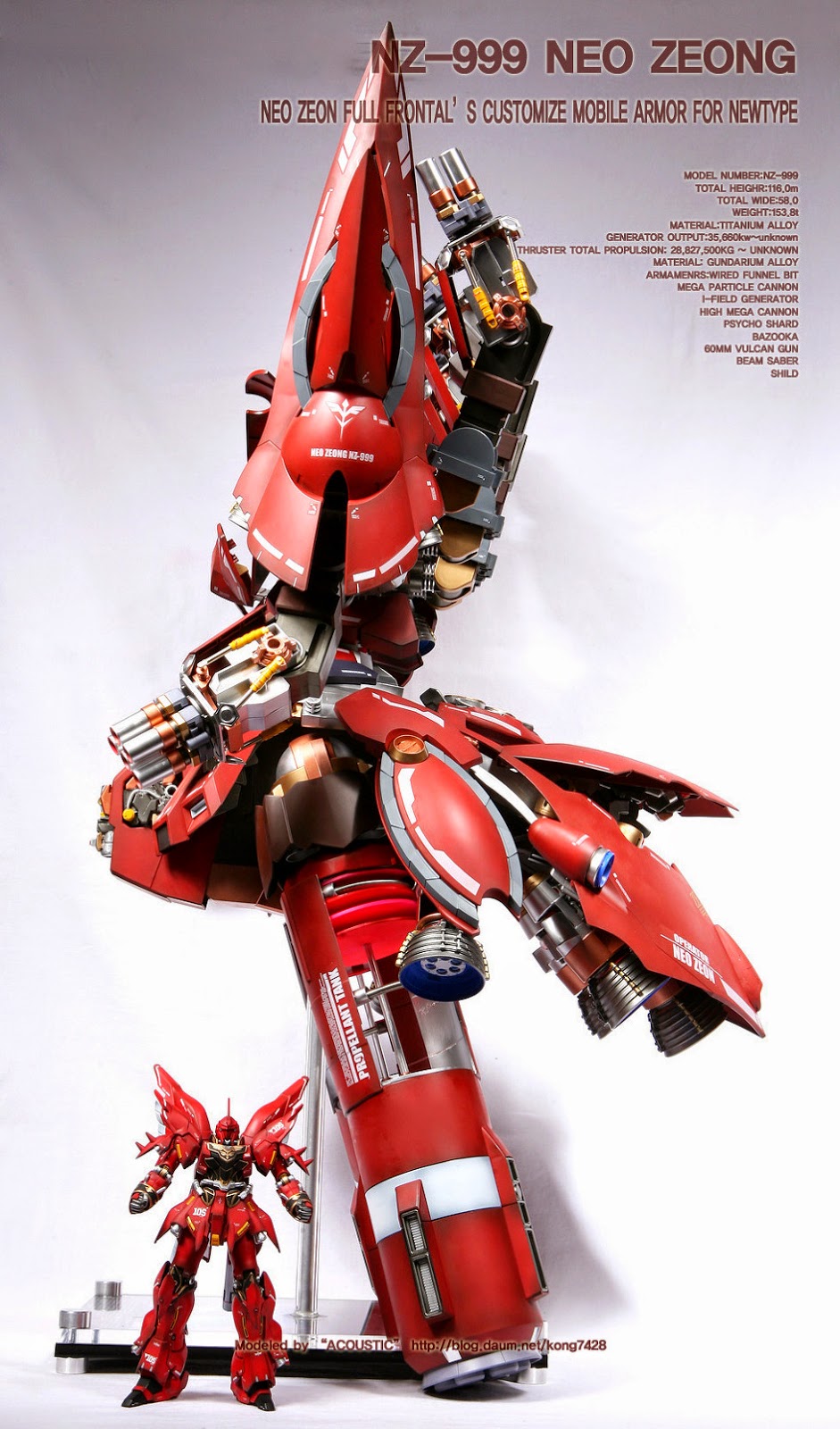 GUNDAM GUY: HGUC 1/144 NZ-999 Neo Zeong [Open Hatch] - Customized Build