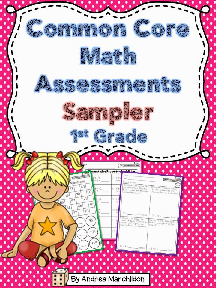 Classroom Freebies Too: Common Core Math Assessments Sampler for 1st Grade