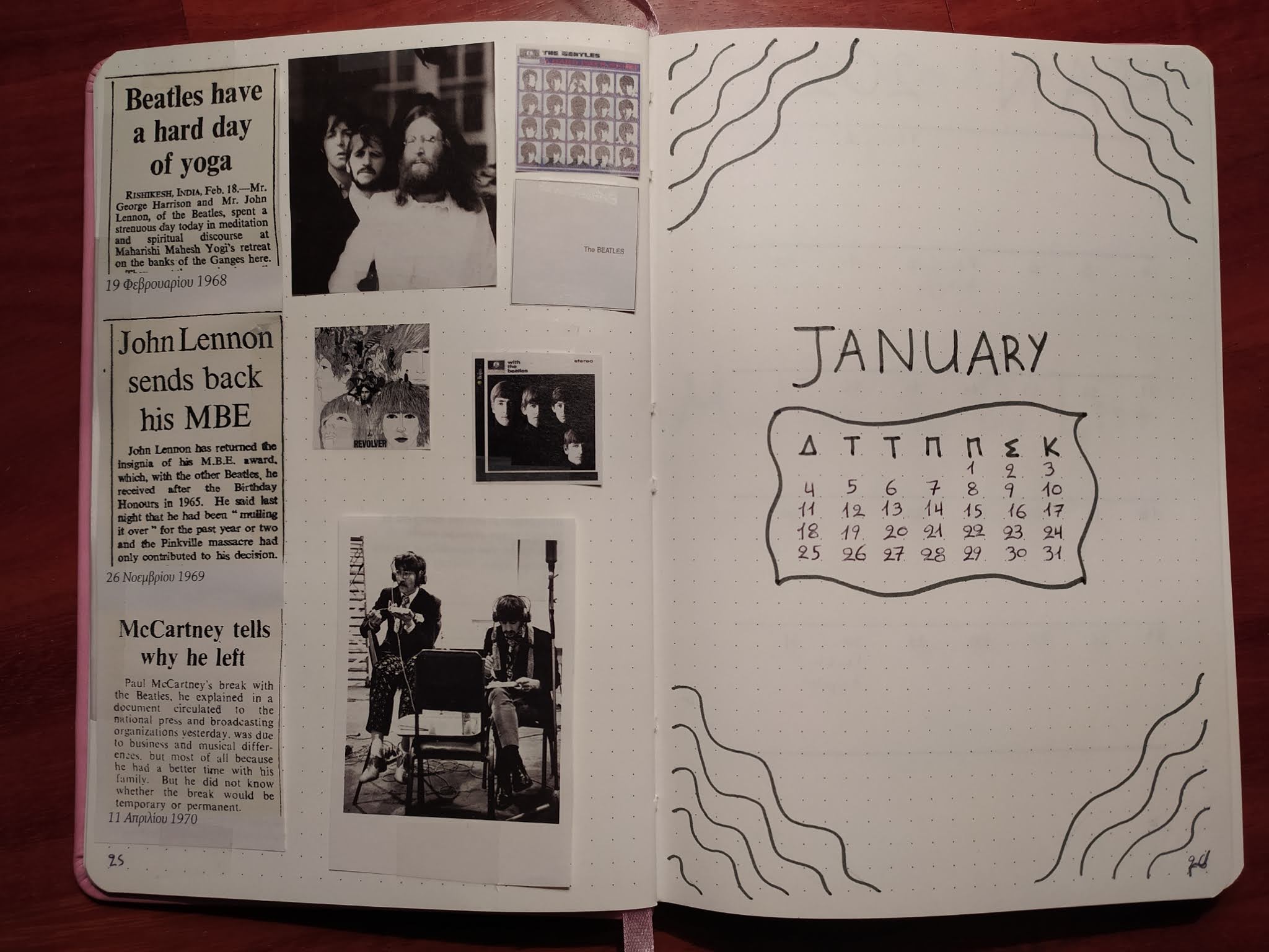 January Bullet Journal Set Up