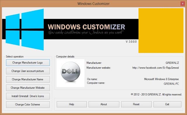 Windows Customizer 2013