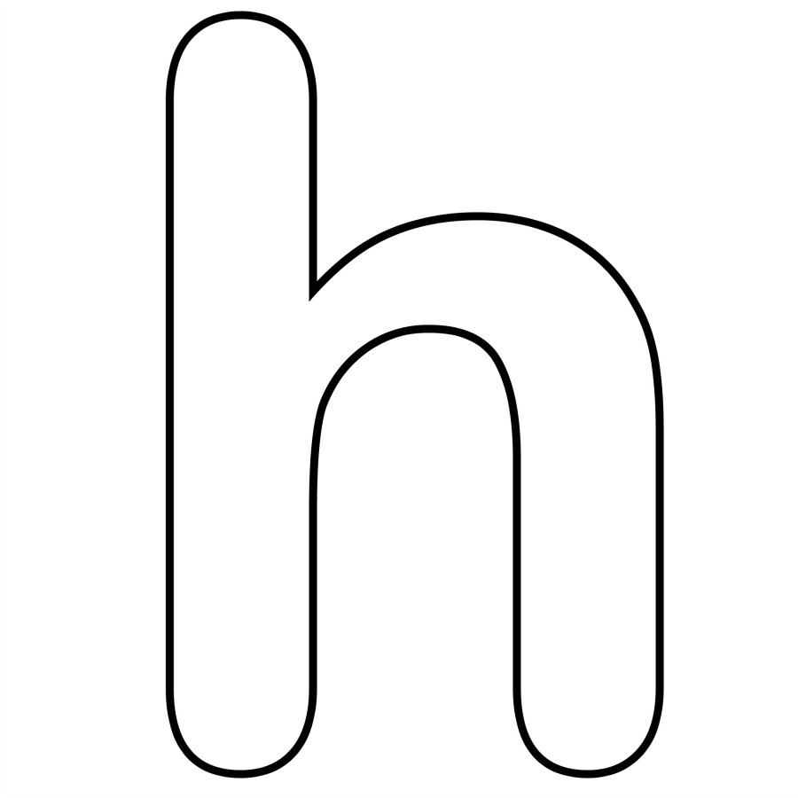 Bubble Letters Lowercase H - Birthday Letter