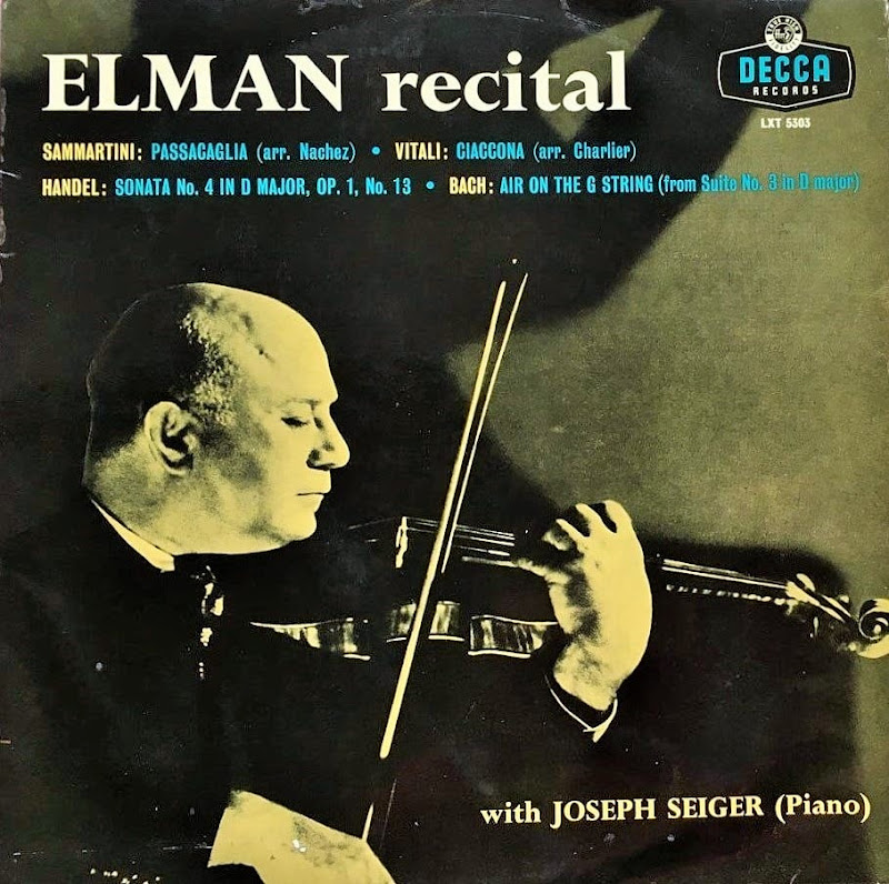 MISCHA ELMAN – JOSEPH SEIGER – Ultimate High-Fidelity