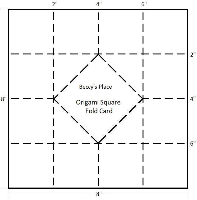 Beccy's Place: Tutorial - Origami Square Fold Card