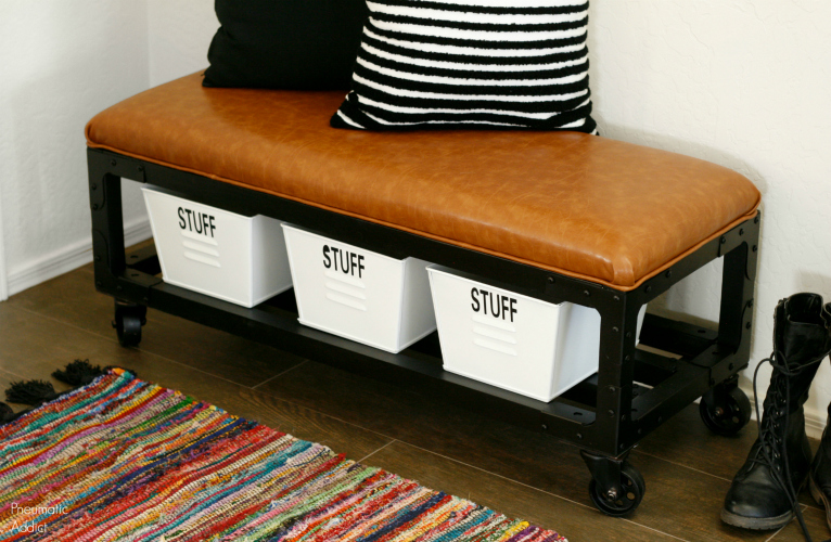 Easy DIY Industrial Bench or Ottoman | Pneumatic Addict