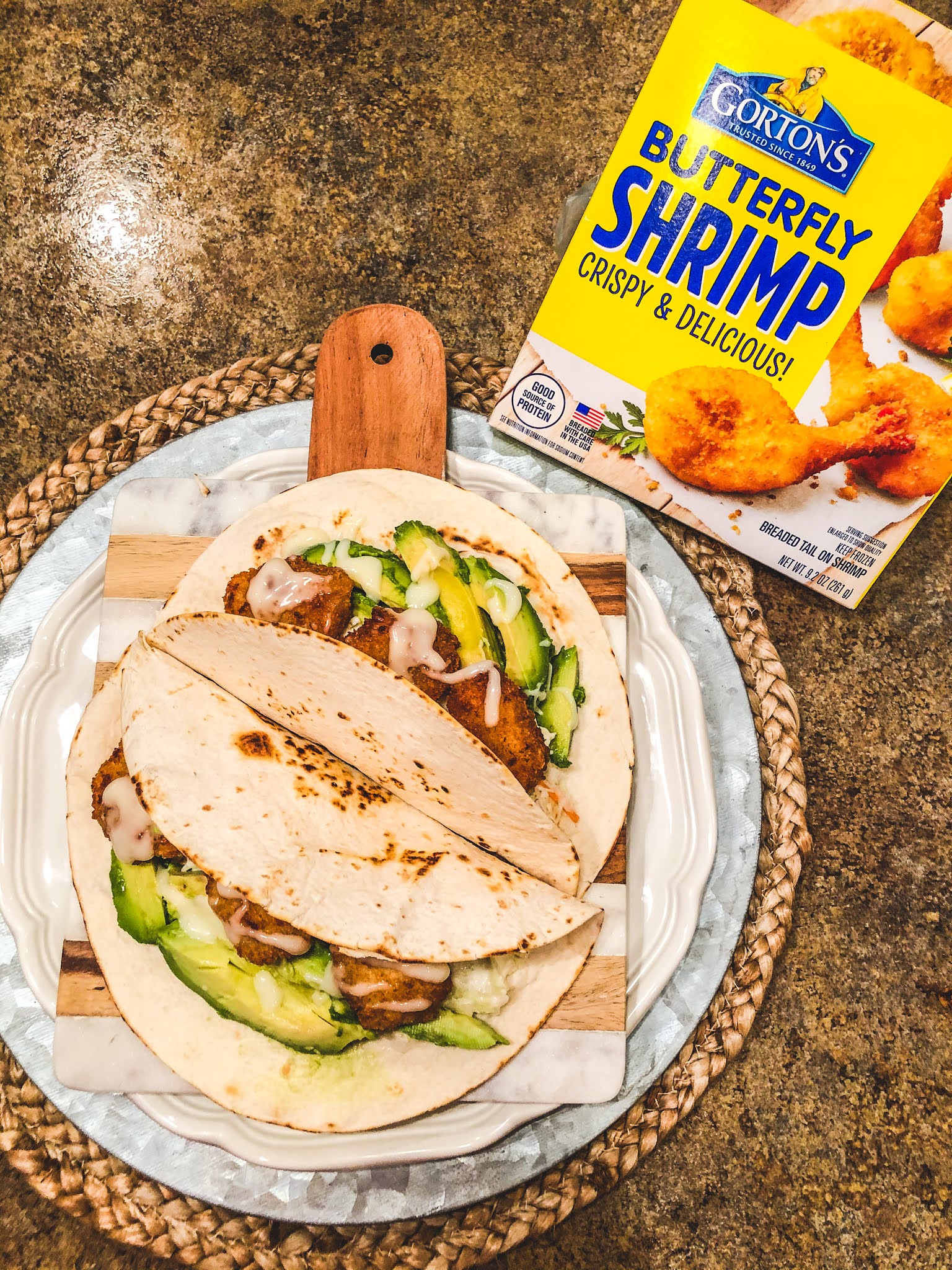 Easy weekday taco recipe with Gorton’s Butterfly Shrimp