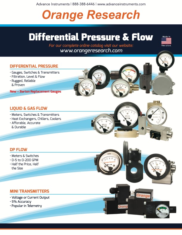 Orange Research Pressure & Flow Instrument Catalog | The Industrial ...