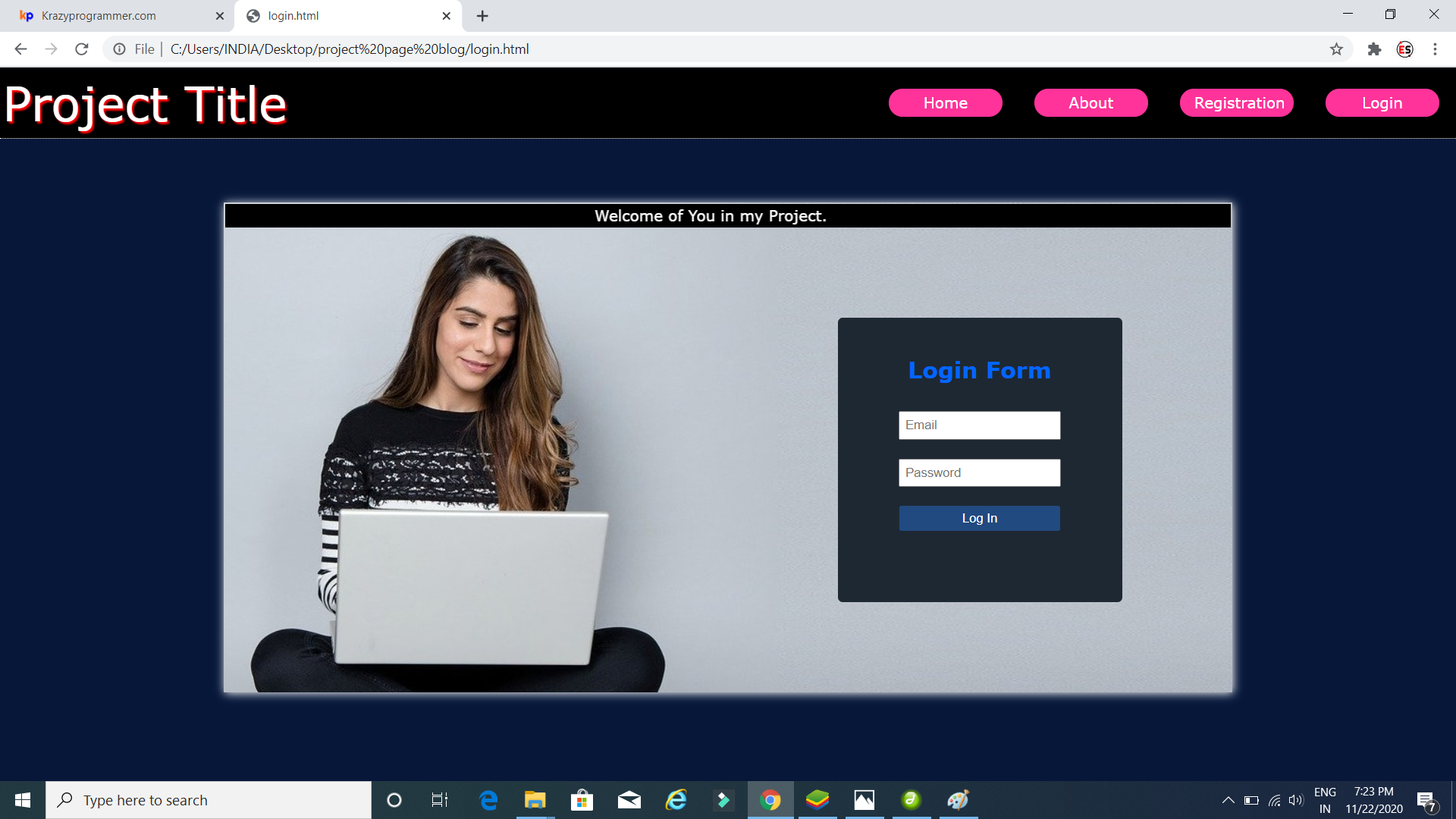 Login Form : Create an attractive Login Page using HTML and CSS Login Form : Create an attractive Login Page using HTML and CSS