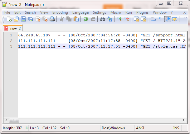 Mark's Technology Blog: Selecting Vertical Text using Notepad++