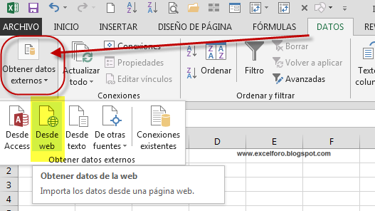 Importar datos desde una Web. | EXCEL FORO: Un blog de Excel Importar datos desde una Web. | EXCEL FORO: Un blog de Excel