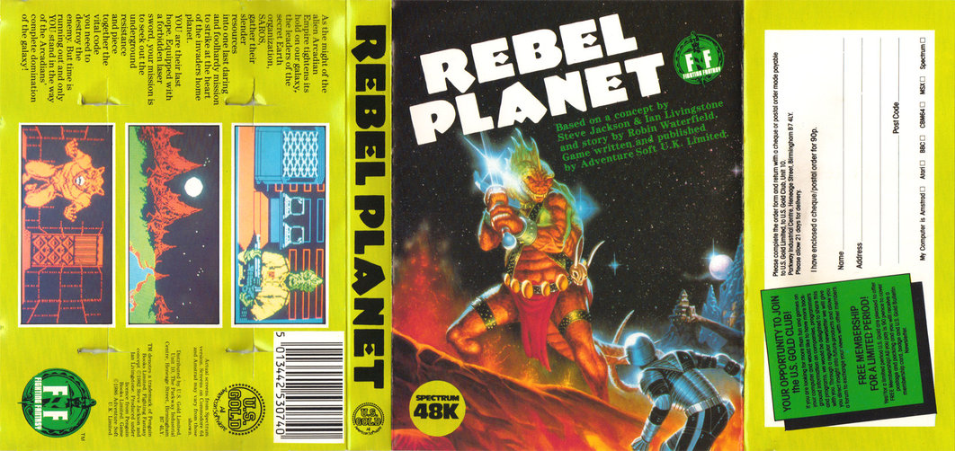 MALthus Dire's Fighting Fantasy Page: Rebel Planet (ZX Spectrum/CBM64 ...