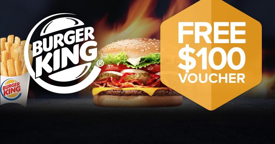 Get A Free $100 Burger King Gift card