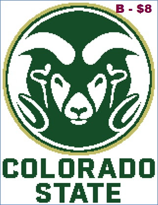 EASY PATTERNS: Colorado State University Rams cross-stitch pattern