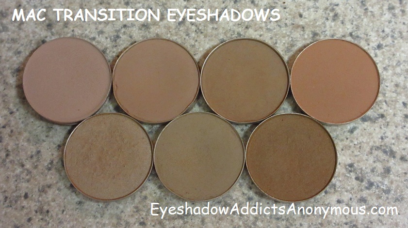 Eyeshadow Addicts Anonymous: A GUIDE TO MAC TRANSITION EYESHADOWS