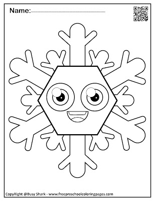 Snowflakes preschool Coloring pages
