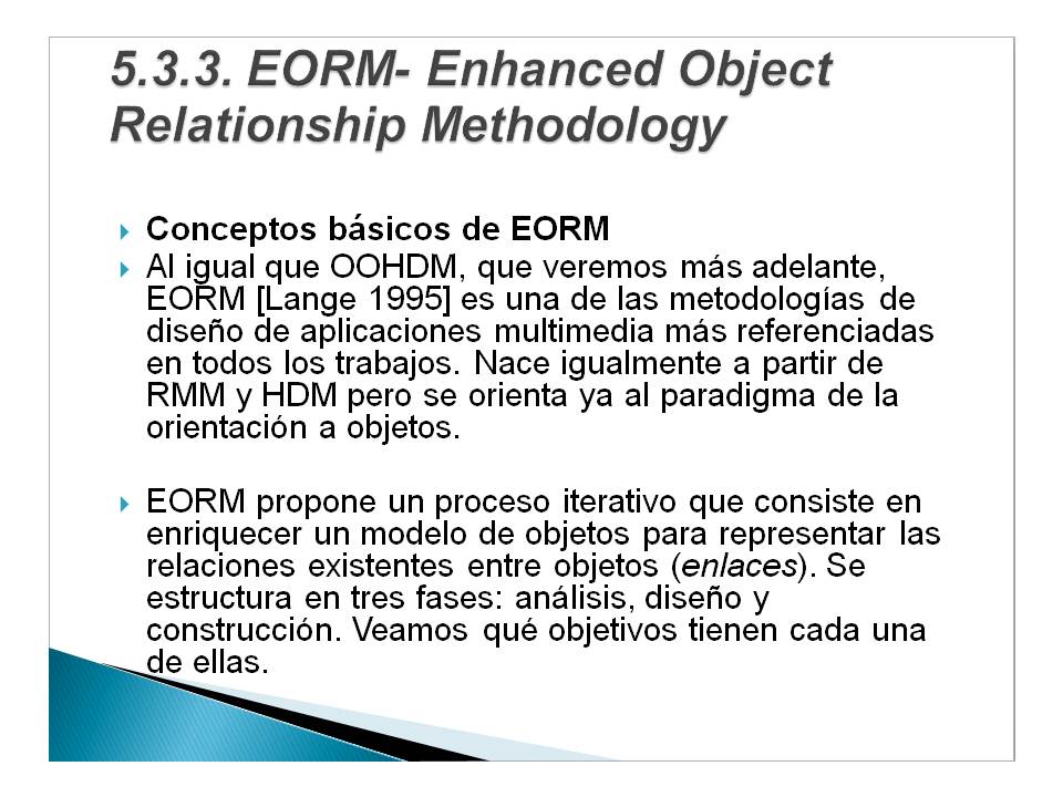 Gestion de la Informacion y del Conocimiento: EORM
