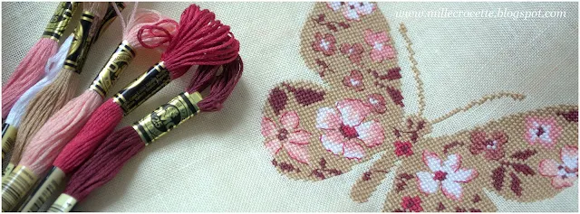 puntocroce e fantasia: volo di farfalla