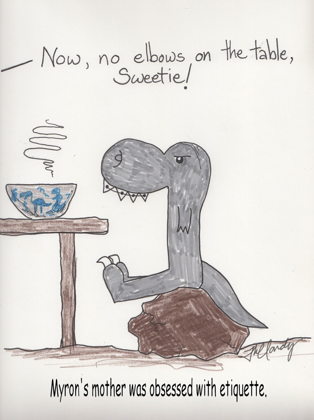 Heaven and Earth: Myron T. Rex cartoons